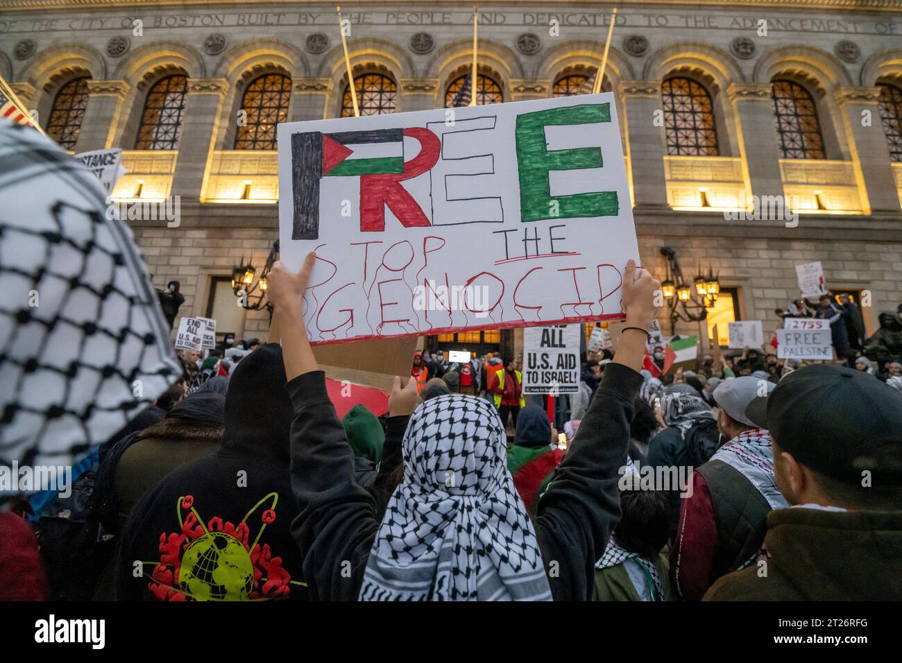 Boston, Massachusetts USA October 16, 2023 Rally in support of ...