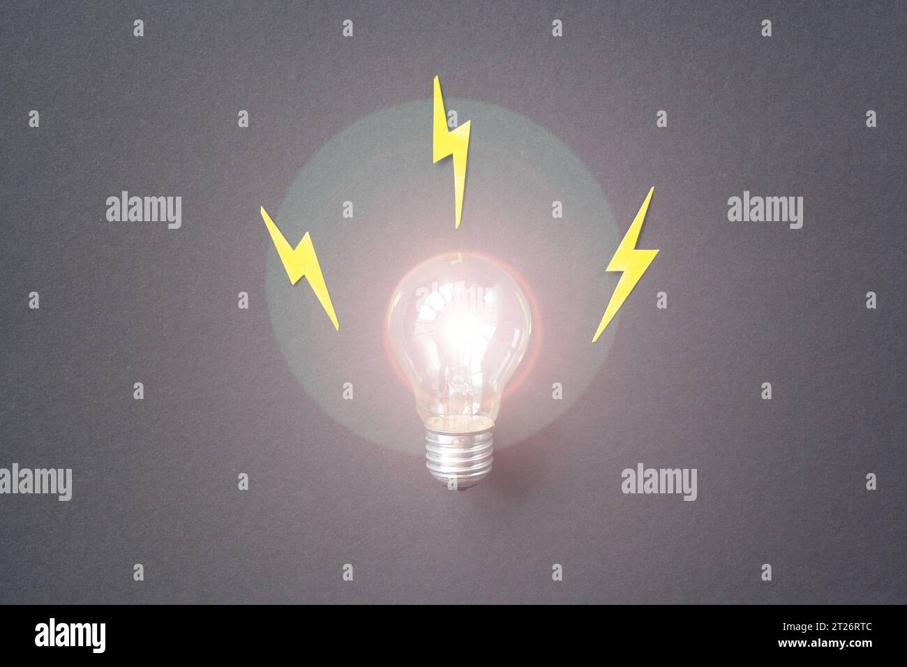 Light bulb with energy lightings. Idea concept. Energy and electricity ...