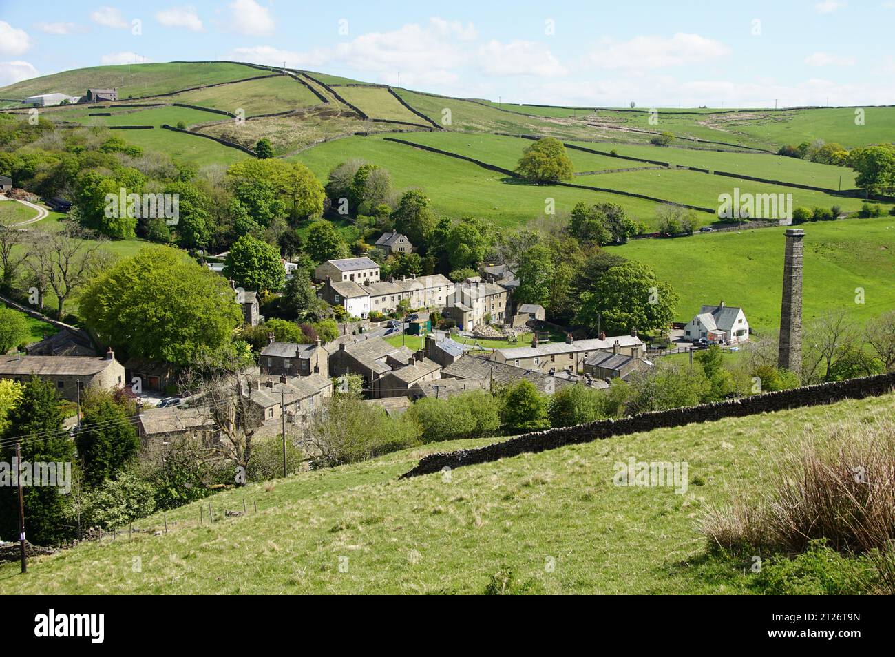 Dale End in Lothersdale where the mill reputedly has the largest indoor ...