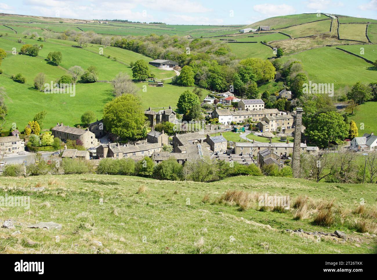 Dale End in Lothersdale where the mill reputedly has the largest indoor ...
