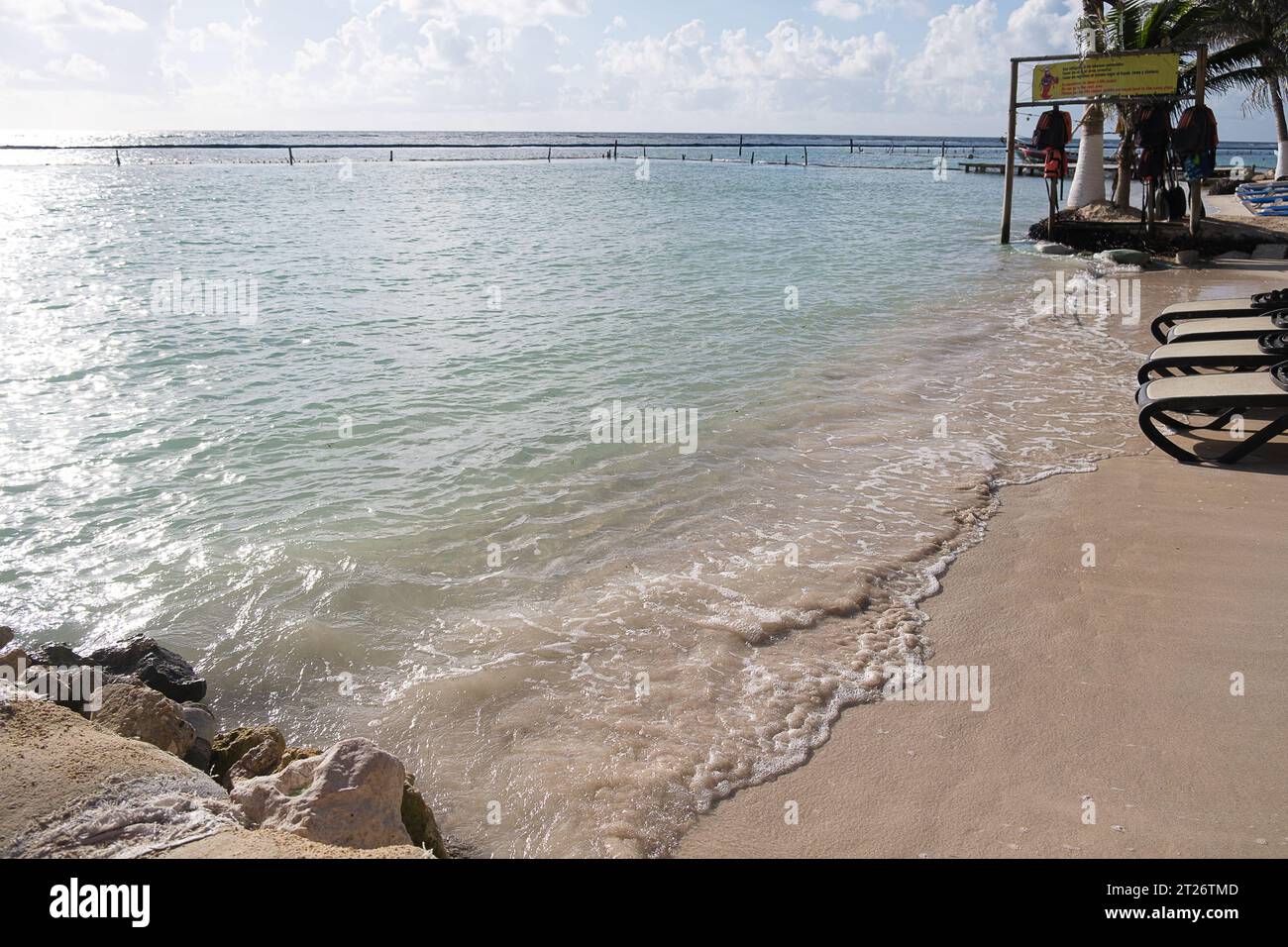 Mahahual Paradise Beach Quintana Roo Mexico Stock Photo - Alamy