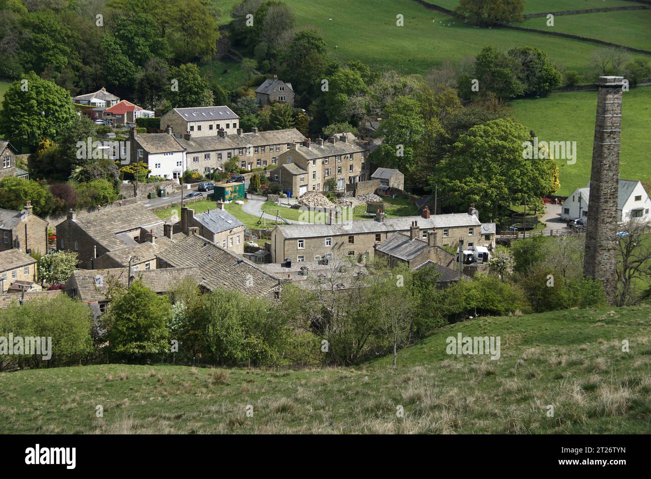 Dale End in Lothersdale where the mill reputedly has the largest indoor ...