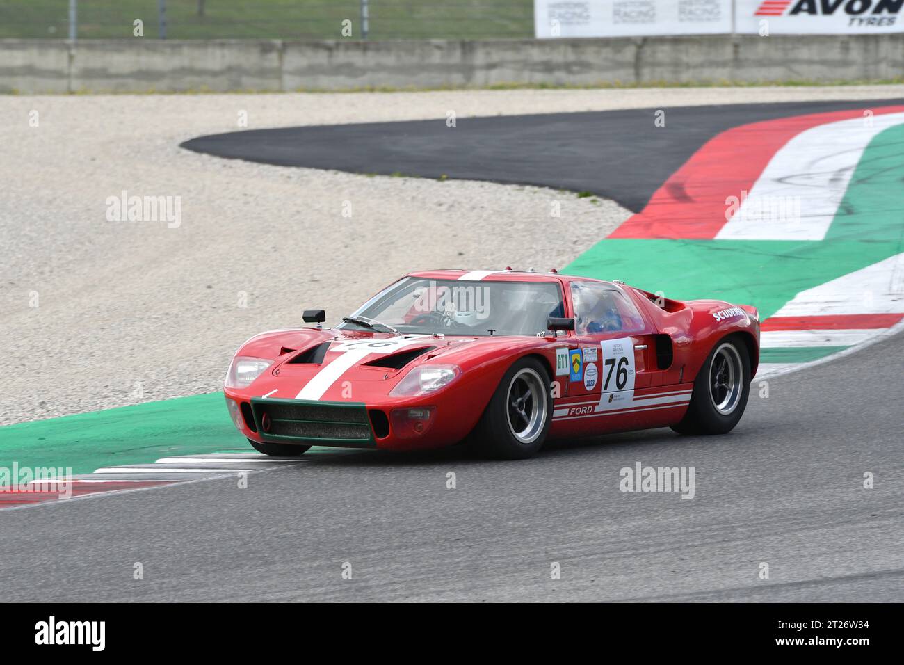 Scarperia, 2 April 2023: Ford GT40 of year 1966 in action during ...