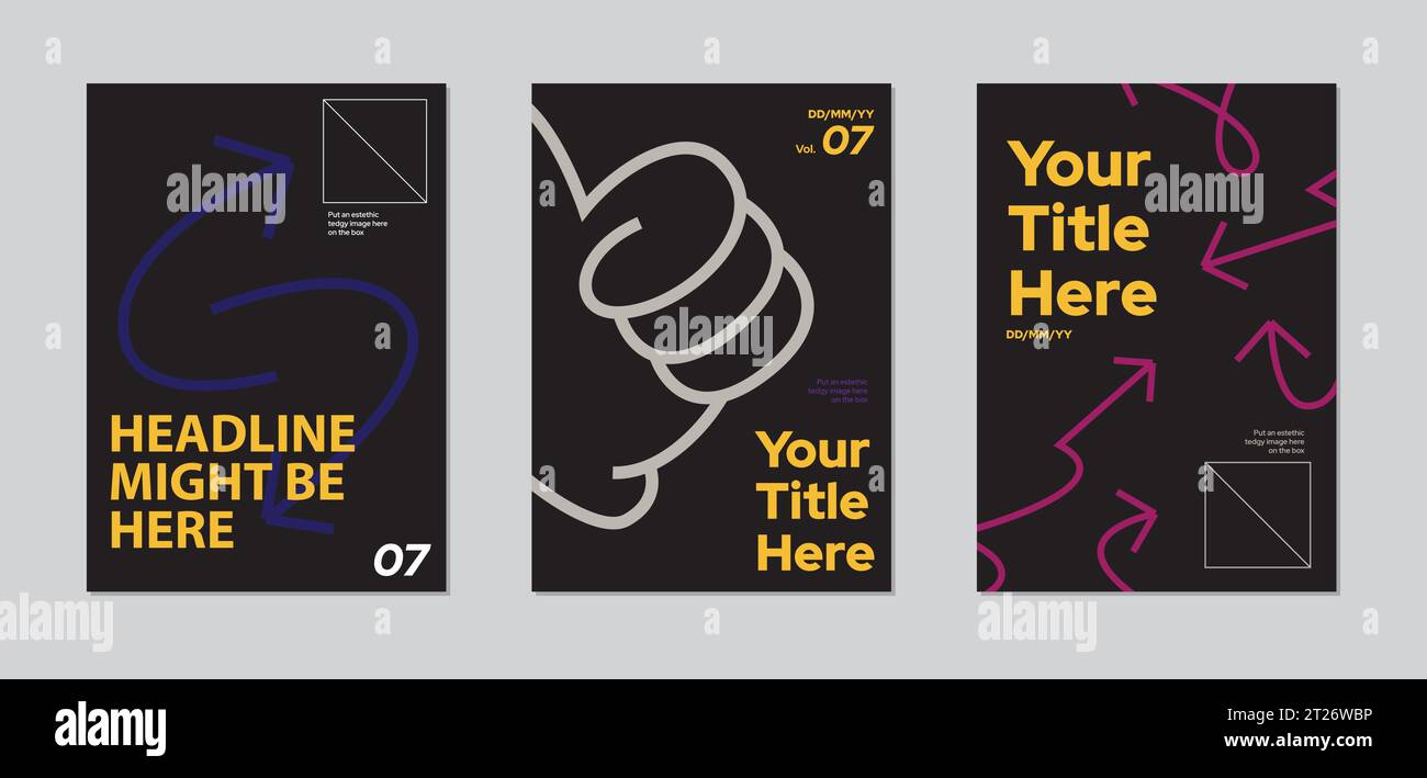 magazine cover templates, cover book presentation. Minimalist brochure ...