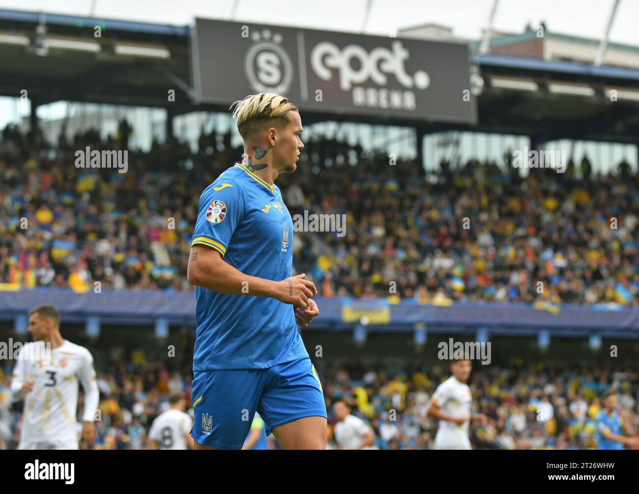 Prague, Czechia - October 14, 2023: Portrait of player Mykhailo Mudryk ...