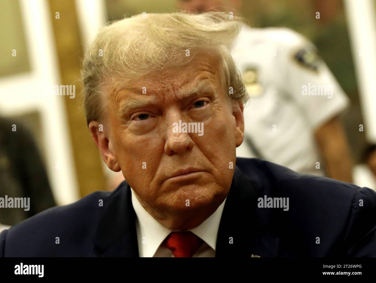 New York, United States. 17th Oct, 2023. Former President Donald Trump ...