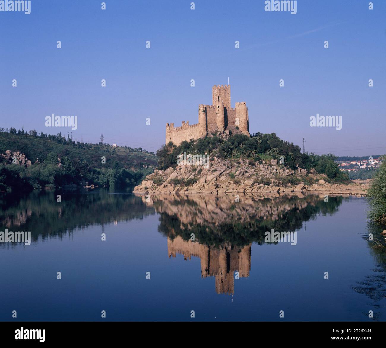 Portugal. The Castle of Almourol. Tagus River Stock Photo - Alamy