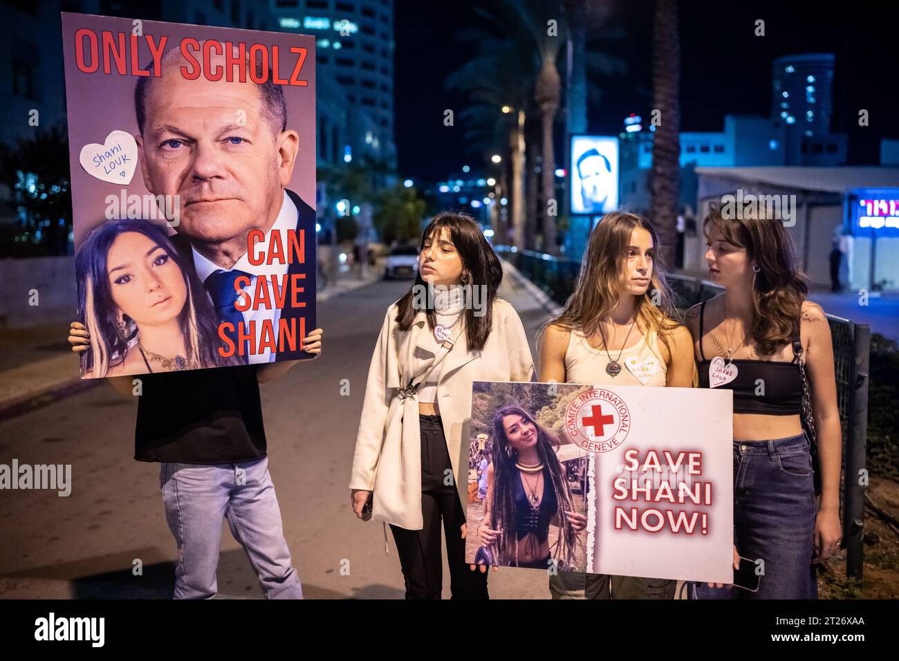 Tel Aviv, Israel. 17th Oct, 2023. Friends of 22-year-old German Shani ...