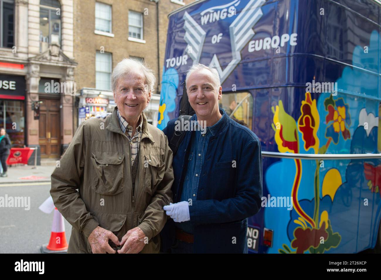 UK. 12th Jan, 2023. Alan O'Duffy, Sound Engineer poses with Auctioneer Martin Nolan as Paul ...