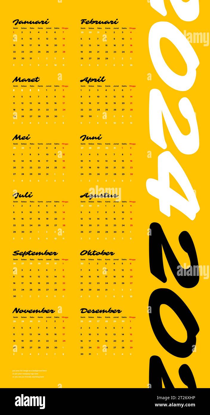 2024 calendar, for corporate, modern and clean, sleek style, vector ...