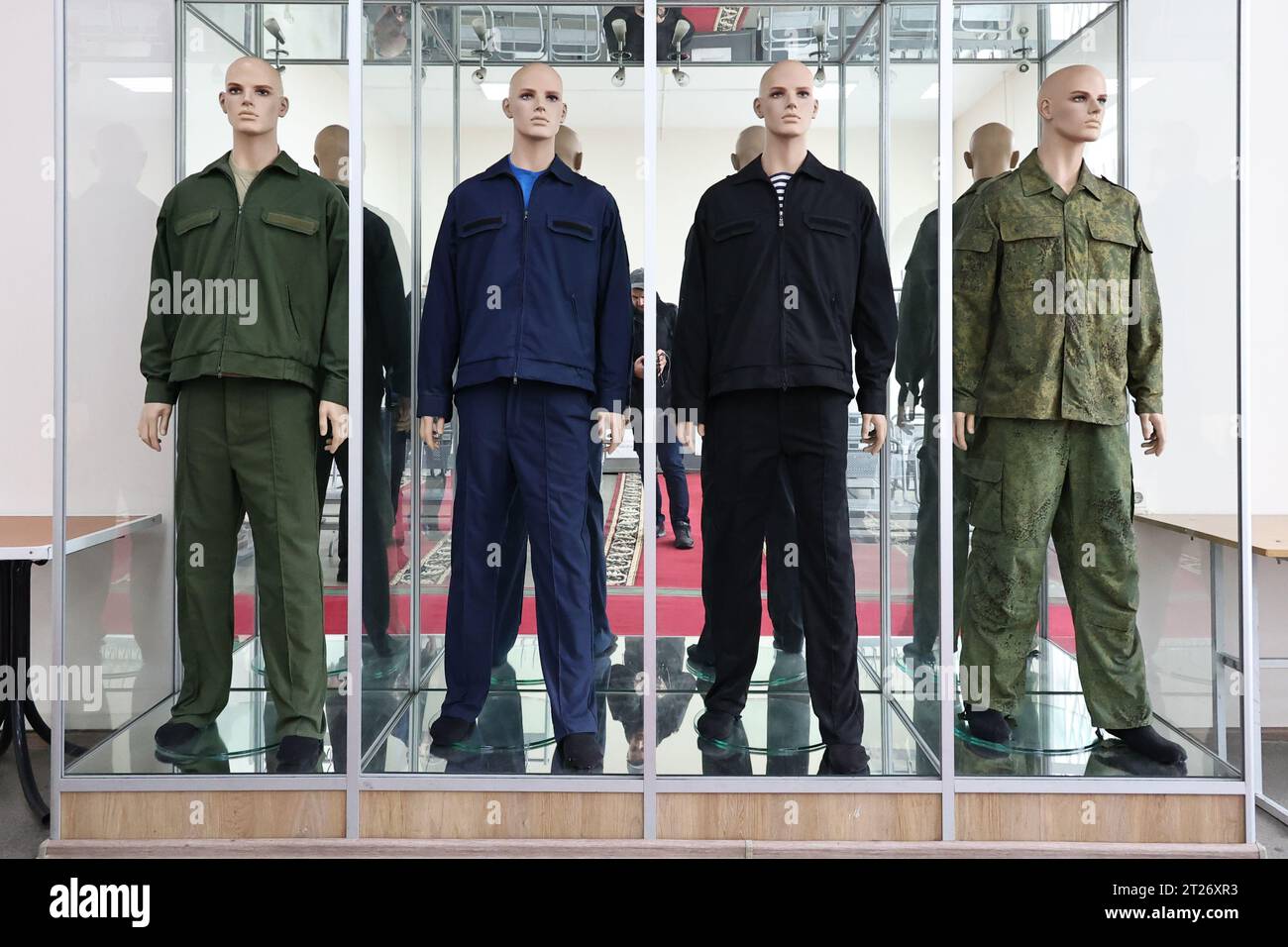 17.10.2023. Russia. Saint-Petersburg. Conscripts in the assembly hall ...