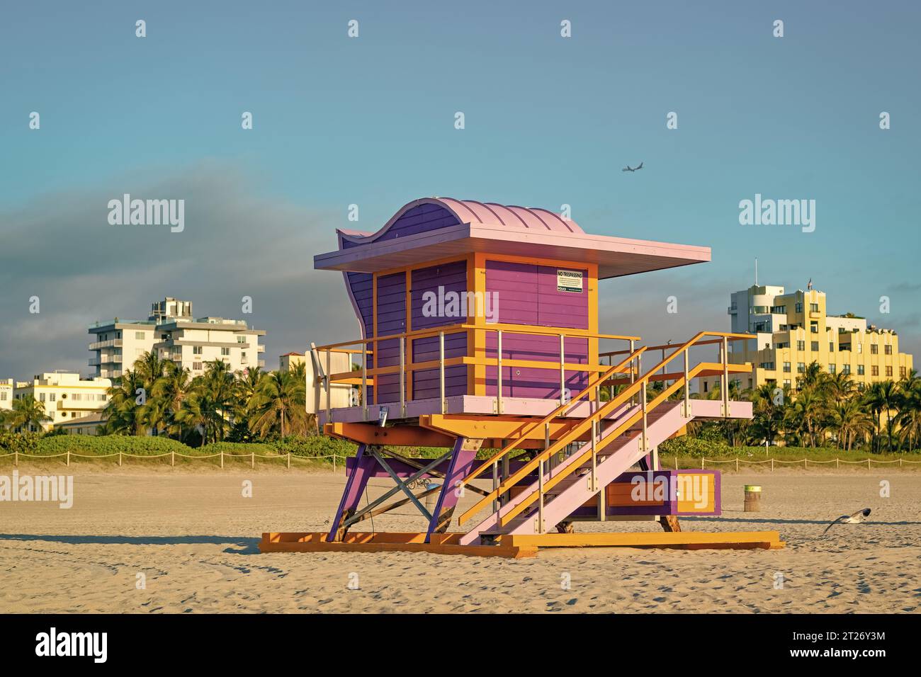 image of pink lifeguard at miami beach. lifeguard at miami beach ...