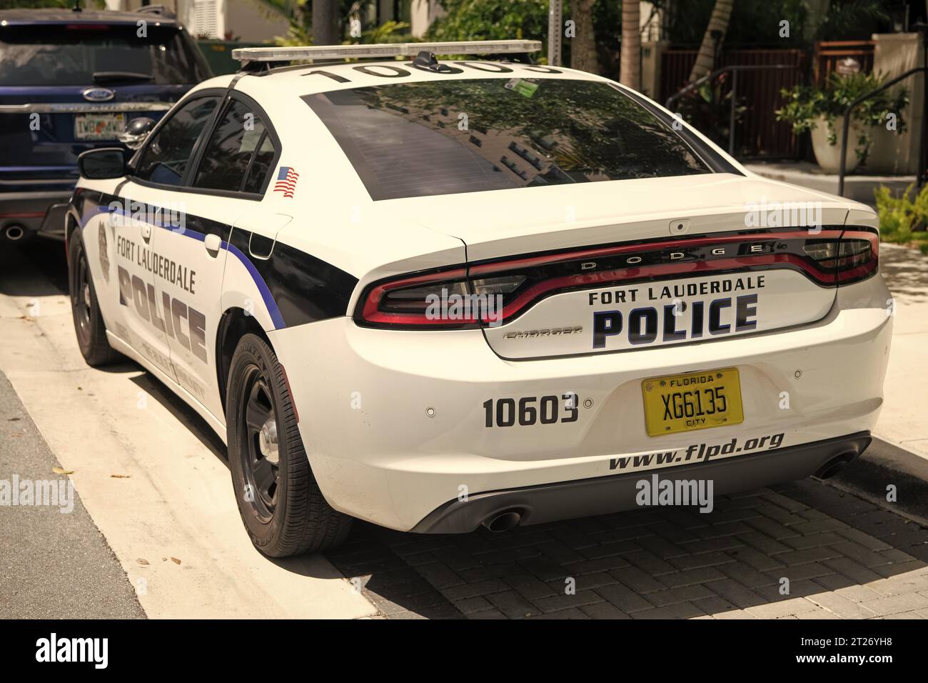 Miami, Florida USA - March 25, 2023: Dodge Charger police emergency car ...