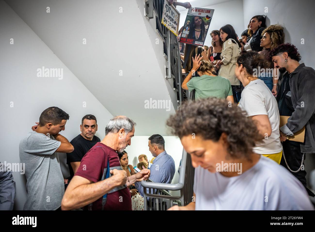 Tel Aviv, Israel. 17th Oct, 2023. Passers-by and visitors to the German ...