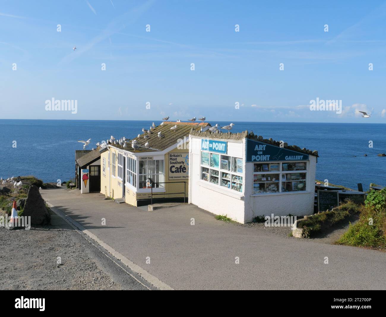 The southernmost cafe in England at Lizard Point in Cornwall, England ...