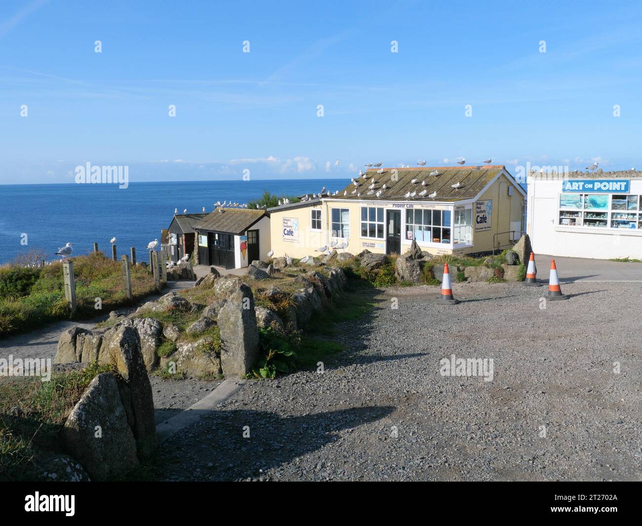 The southernmost cafe in England at Lizard Point in Cornwall, England ...