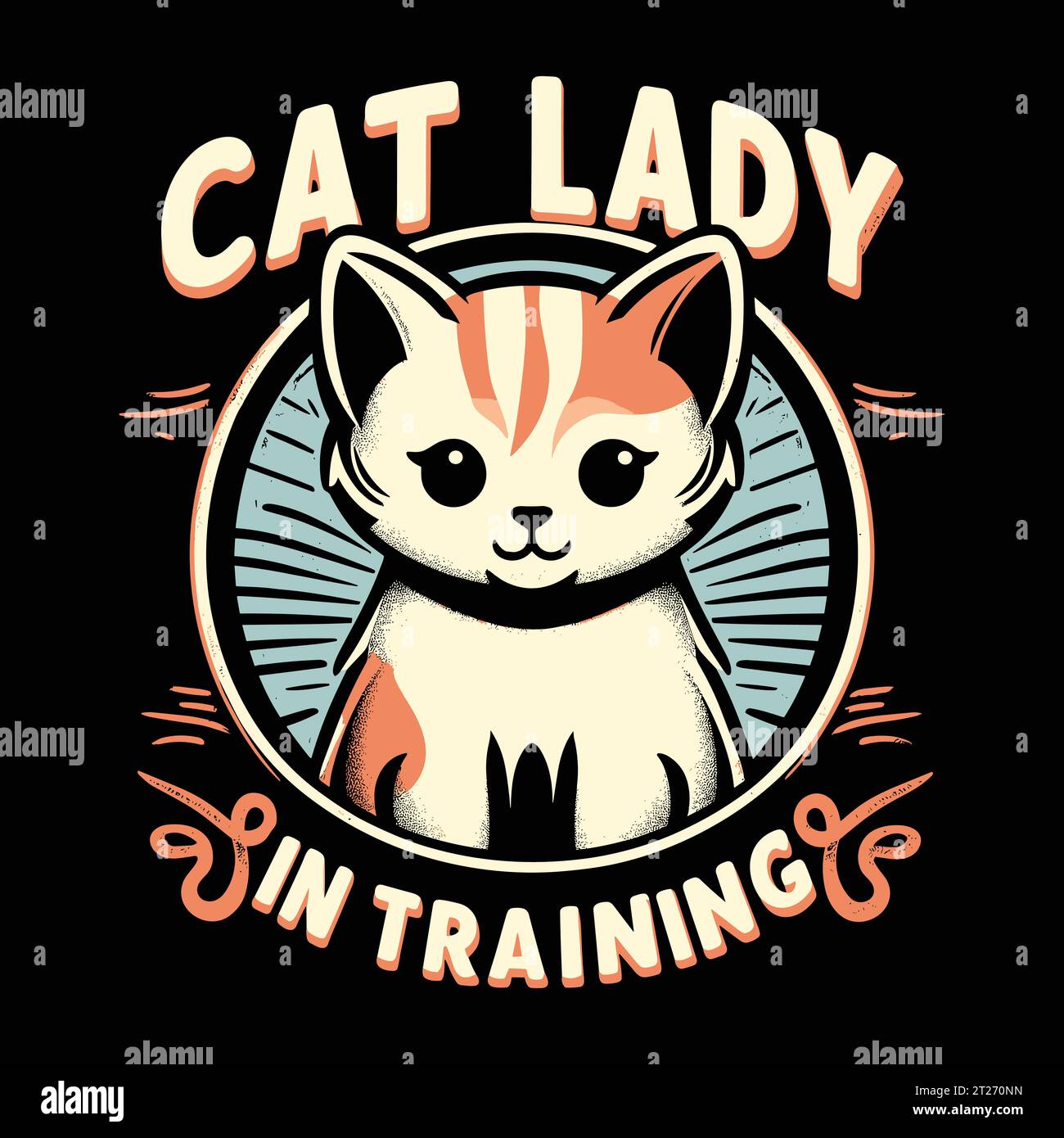 Cat lady retro Stock Vector Images - Alamy