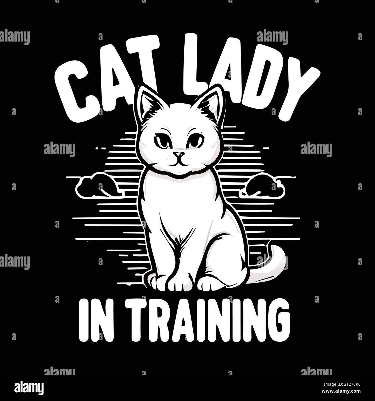 Cat lady retro Stock Vector Images - Alamy