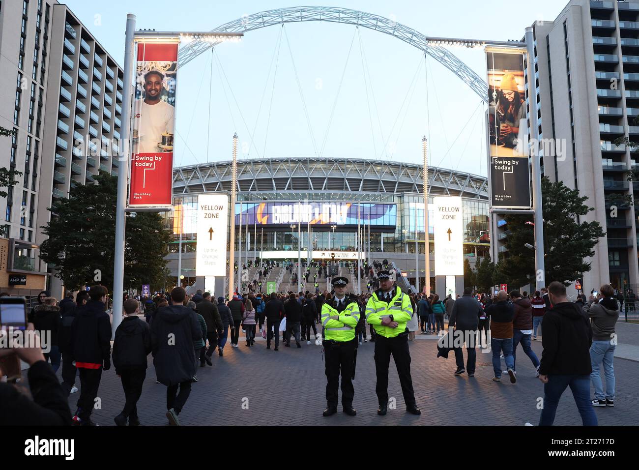 London, UK. 17th Oct, 2023. A general view of Wembley Stadium with ...