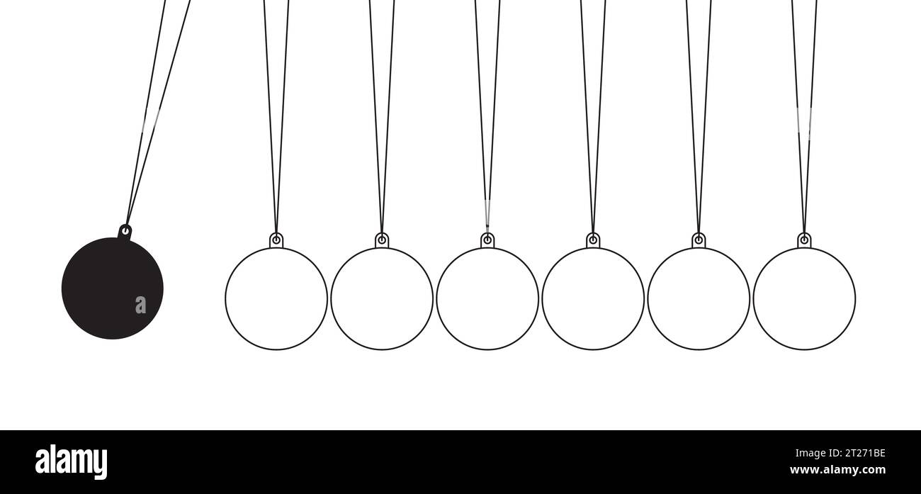 Newton's cradle, pendulum with swinging spheres or ball. Business ...