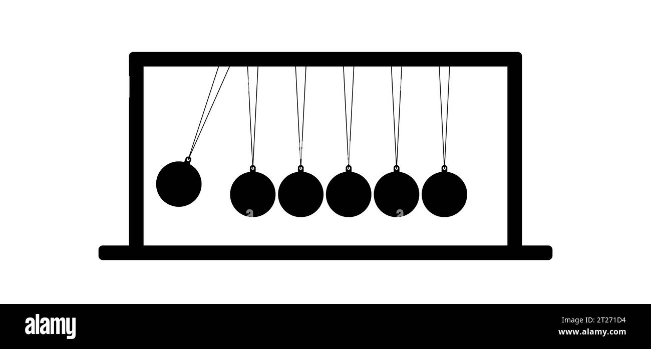 Newton's cradle, pendulum with swinging spheres or ball. Business ...