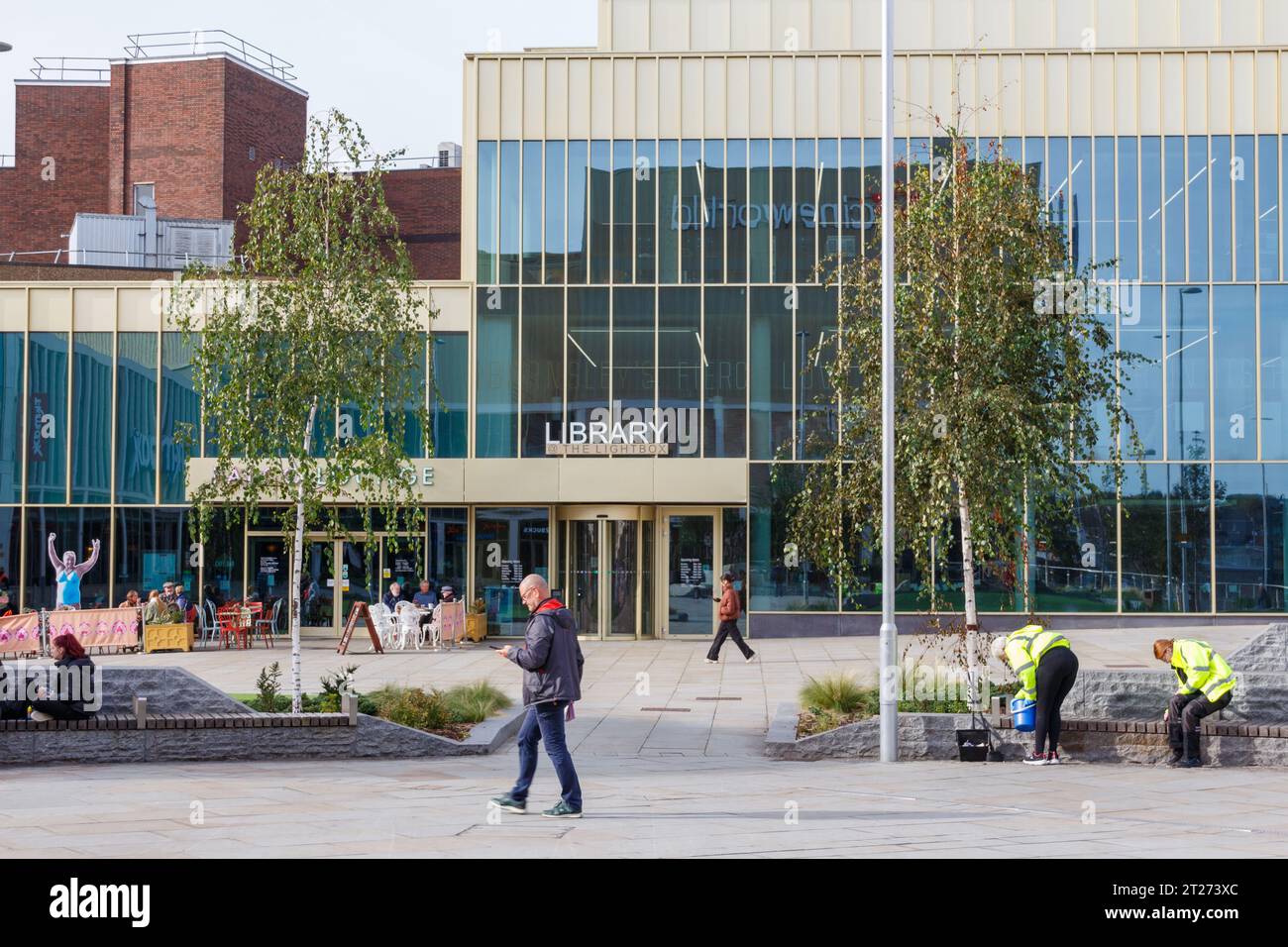 The library entrance, in Barnsley Stock Photo - Alamy