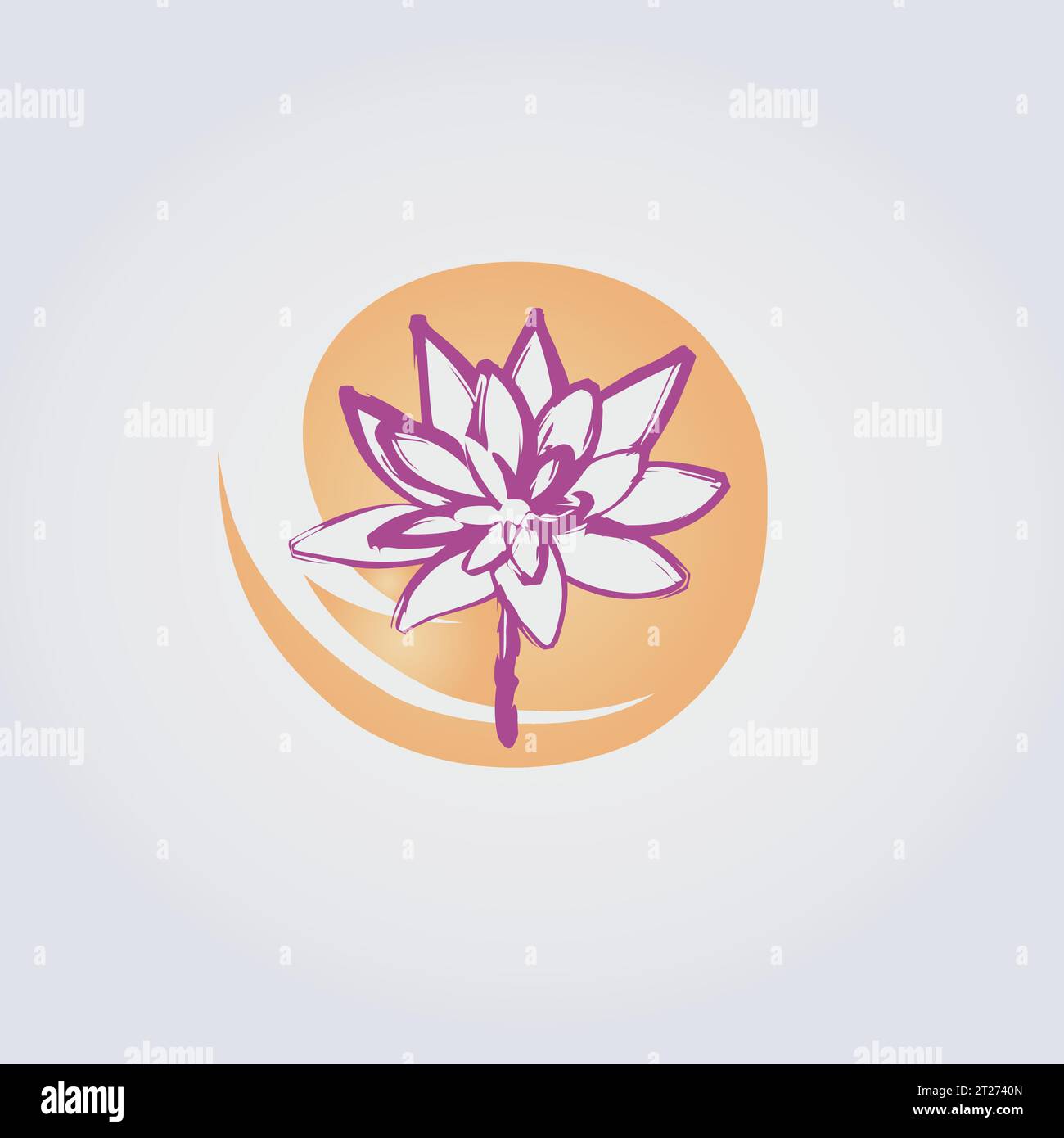 Lotus Flower Icon Symbol Logo Green Business Garden Meditation Leaves ...