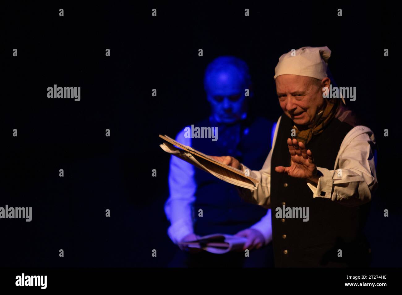 In the Bungay Theatre Suffolk at a costumed script reading of Charles ...