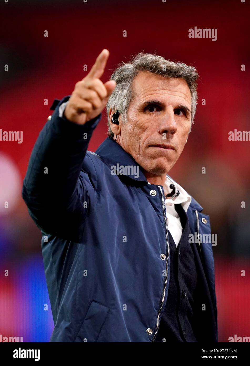 Gianfranco Zola ahead of the UEFA Euro 2024 qualifying match at Wembley ...