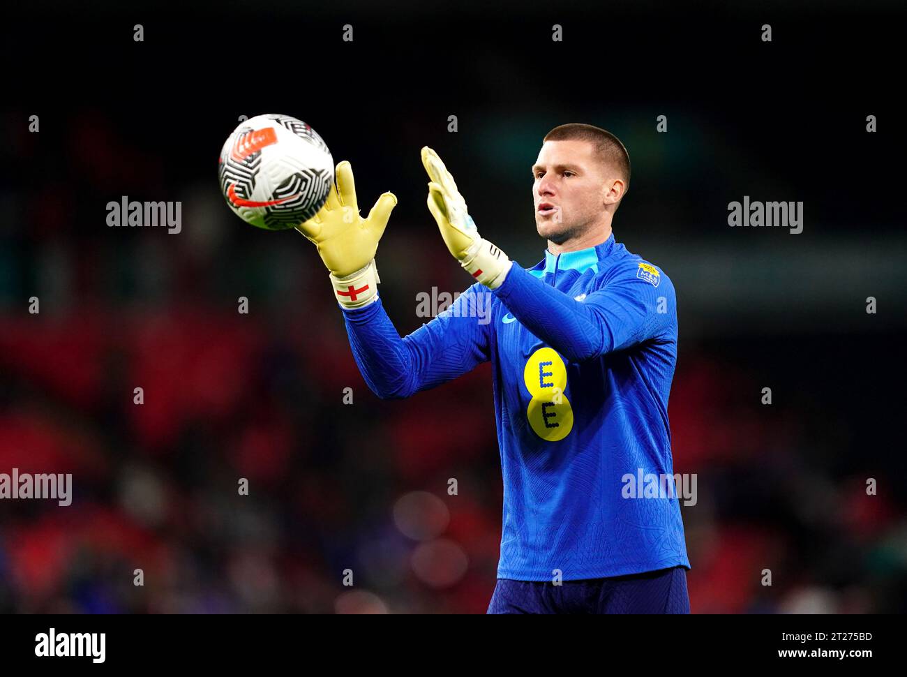 England goalkeeper Sam Johnstone warms up ahead of the UEFA Euro 2024 ...