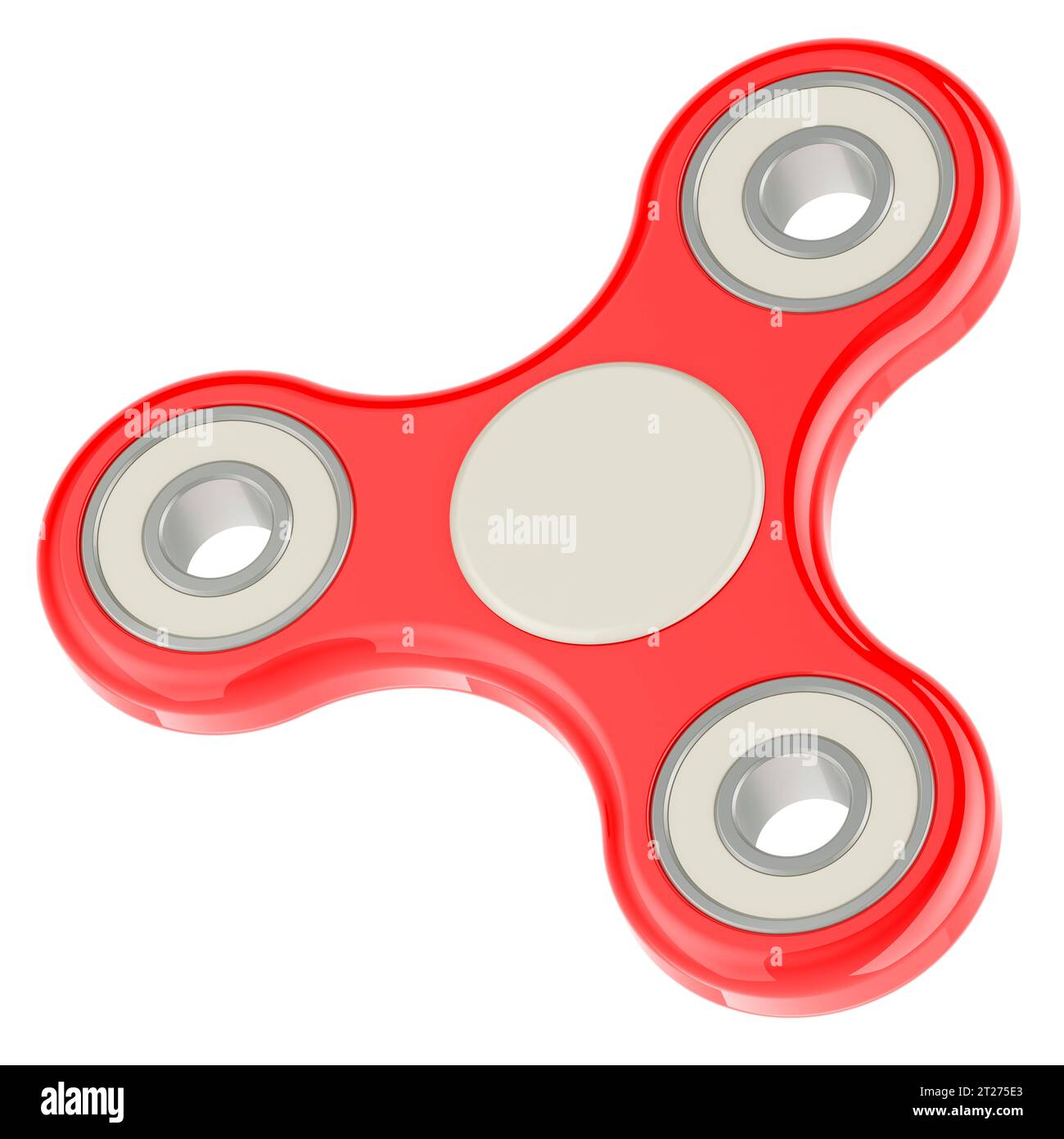 Red Fidget Spinner, 3D rendering isolated on white background Stock ...