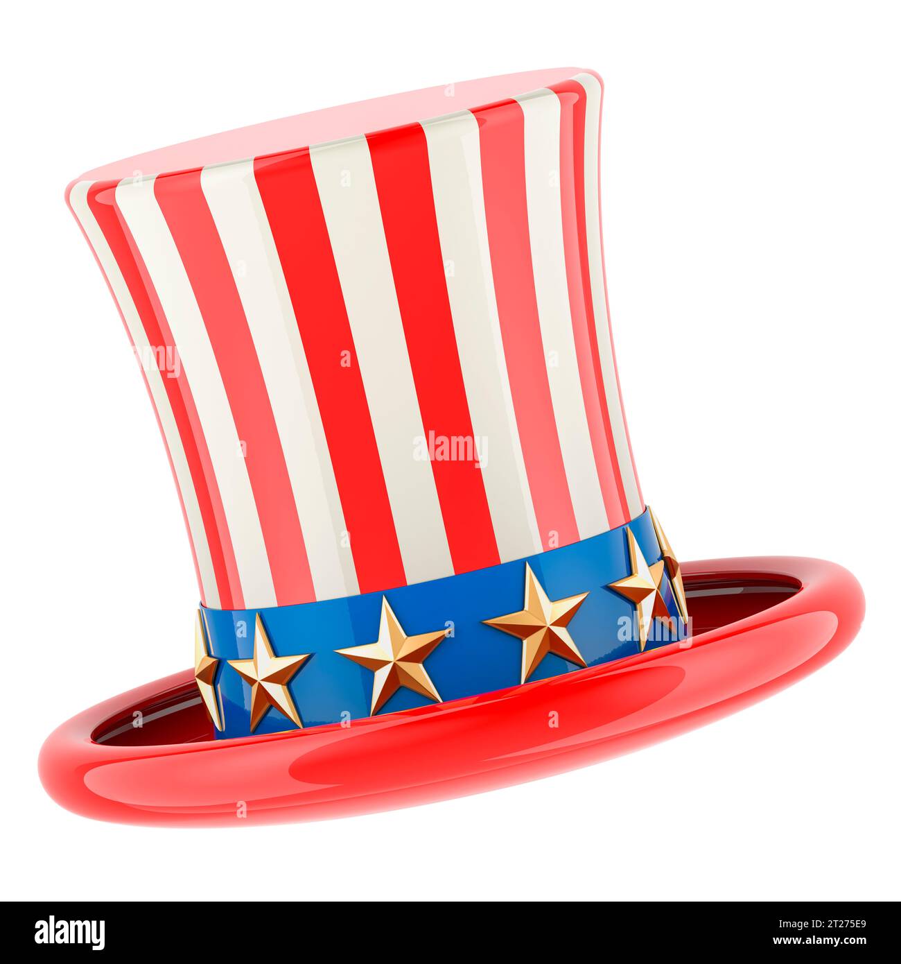 Uncle Sam Hat, 3D rendering isolated on white background Stock Photo ...