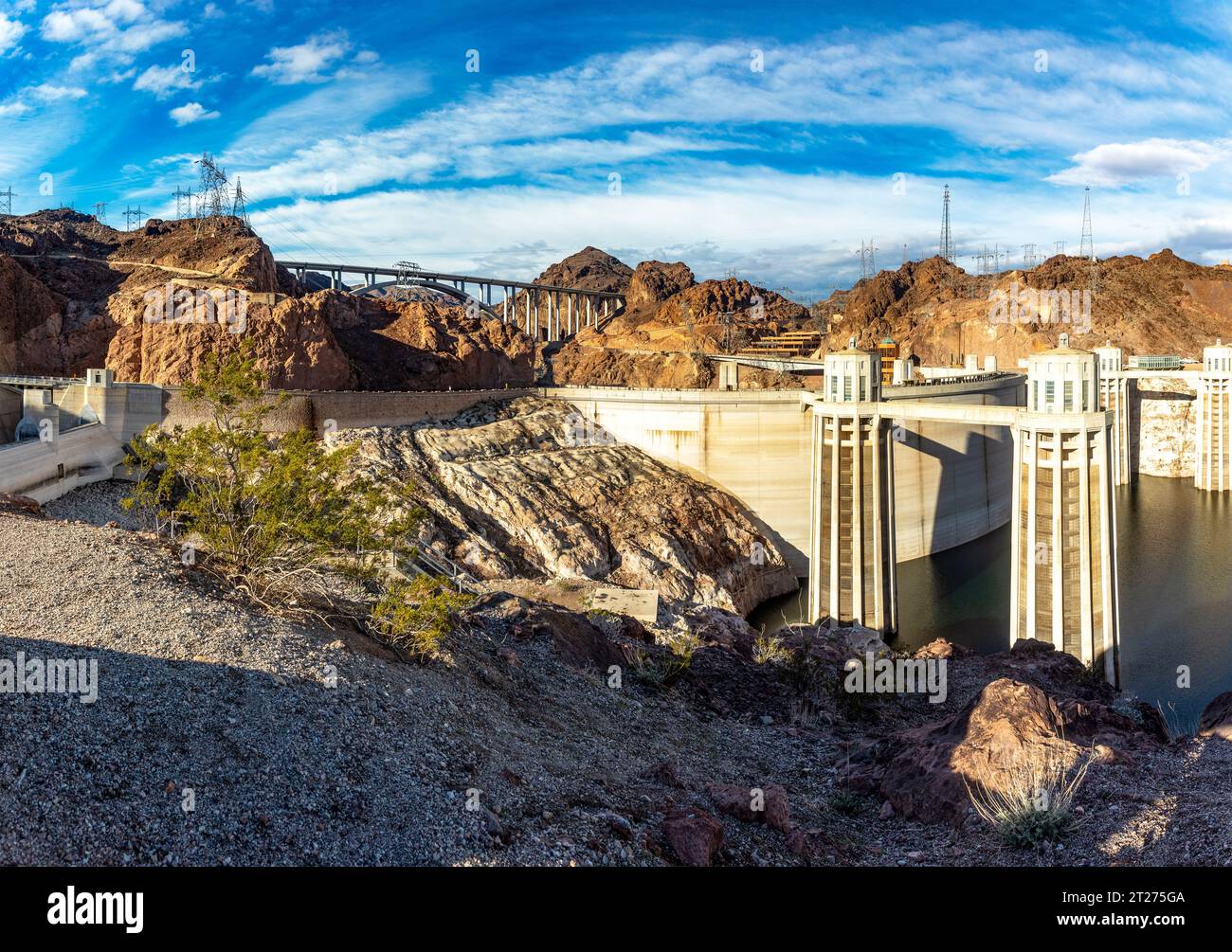 Nice photo of the Hoover Dam, located on the course of the Colorado ...