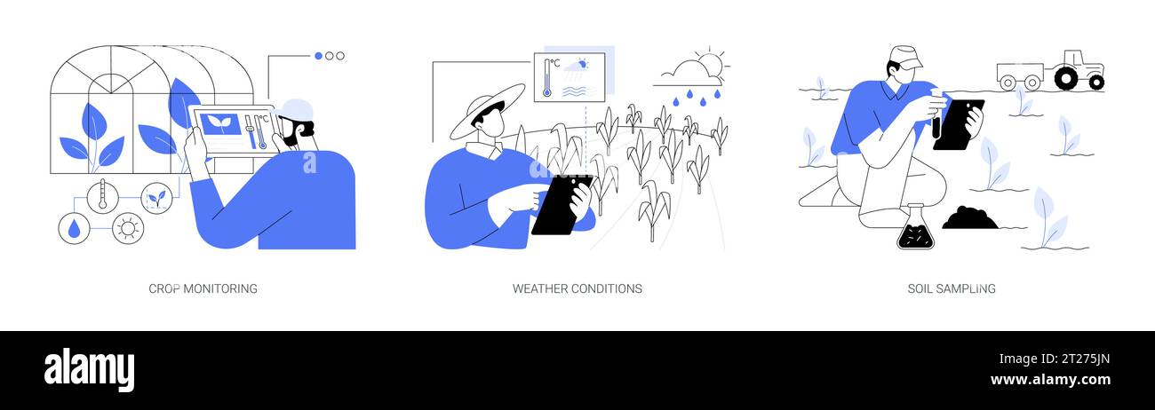 Precision agriculture sensors abstract concept vector illustrations Stock Vector Image & Art - Alamy