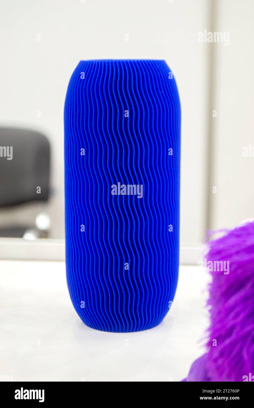 Abstract model printed on 3D printer. 3D printer created object from ...