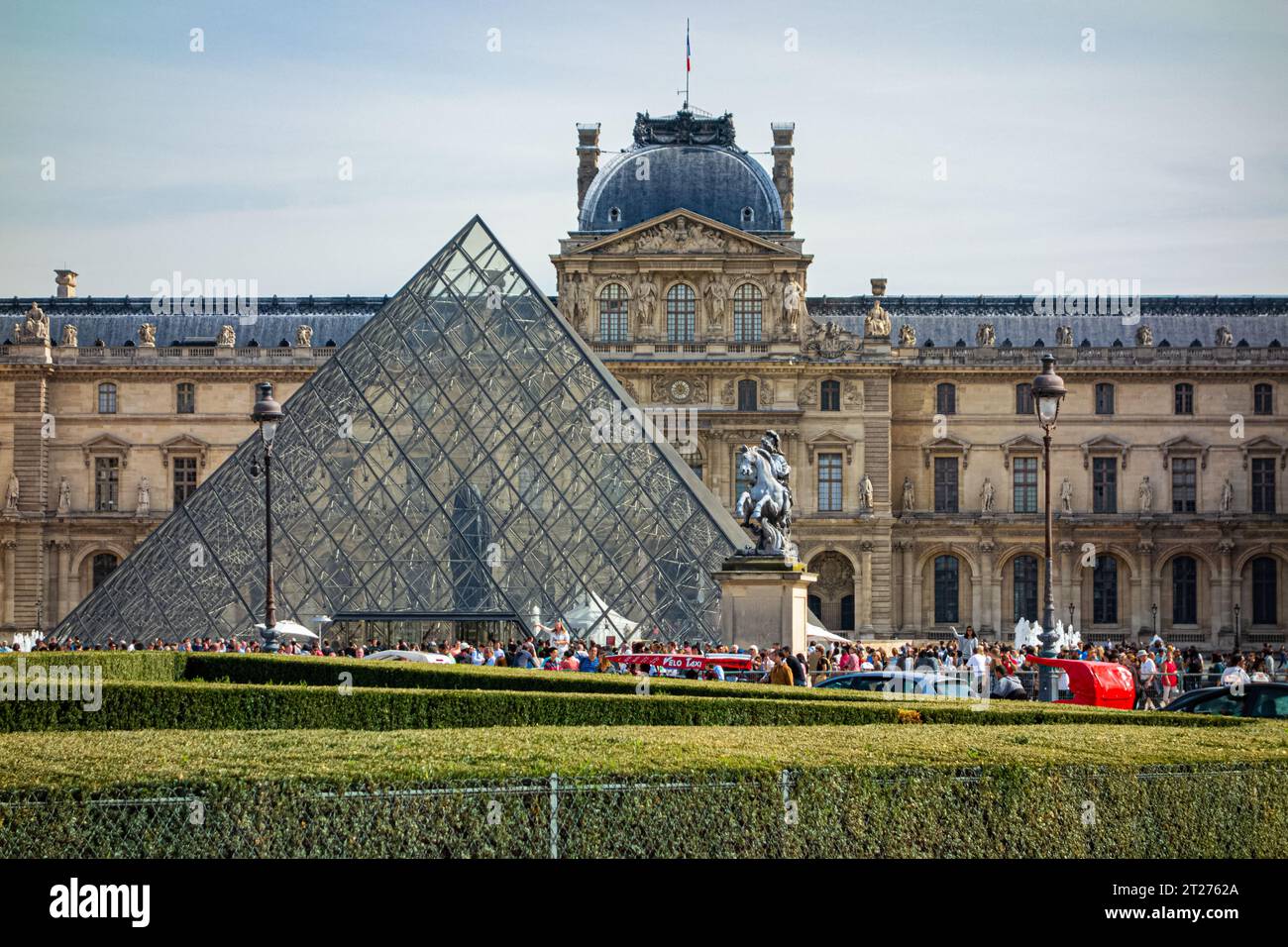 Exterior of the entrance of the Louvre Museum in Paris (France) showing ...