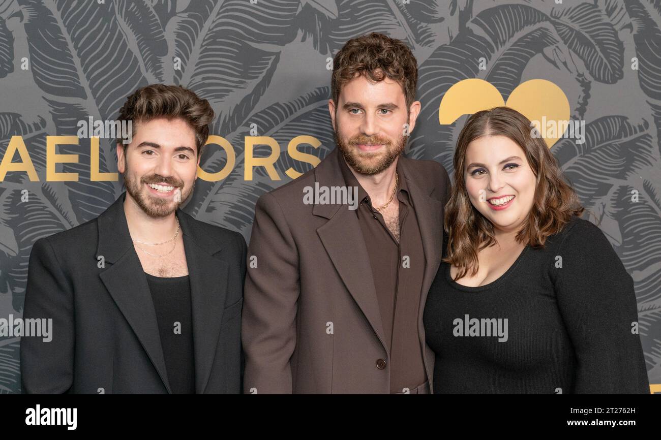 Noah Galvin, Ben Platt and Beanie Feldstein attend the 2023 God's Love ...