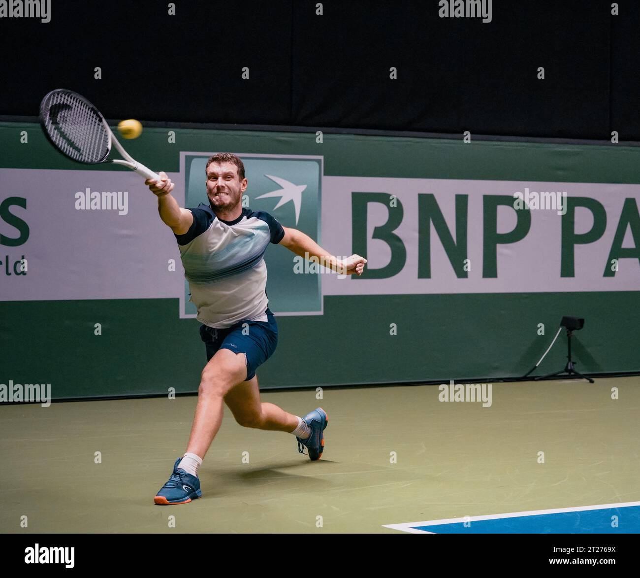 Stockholm, Kungliga tennishallen, Filip Misolic against Daniel Evans ...