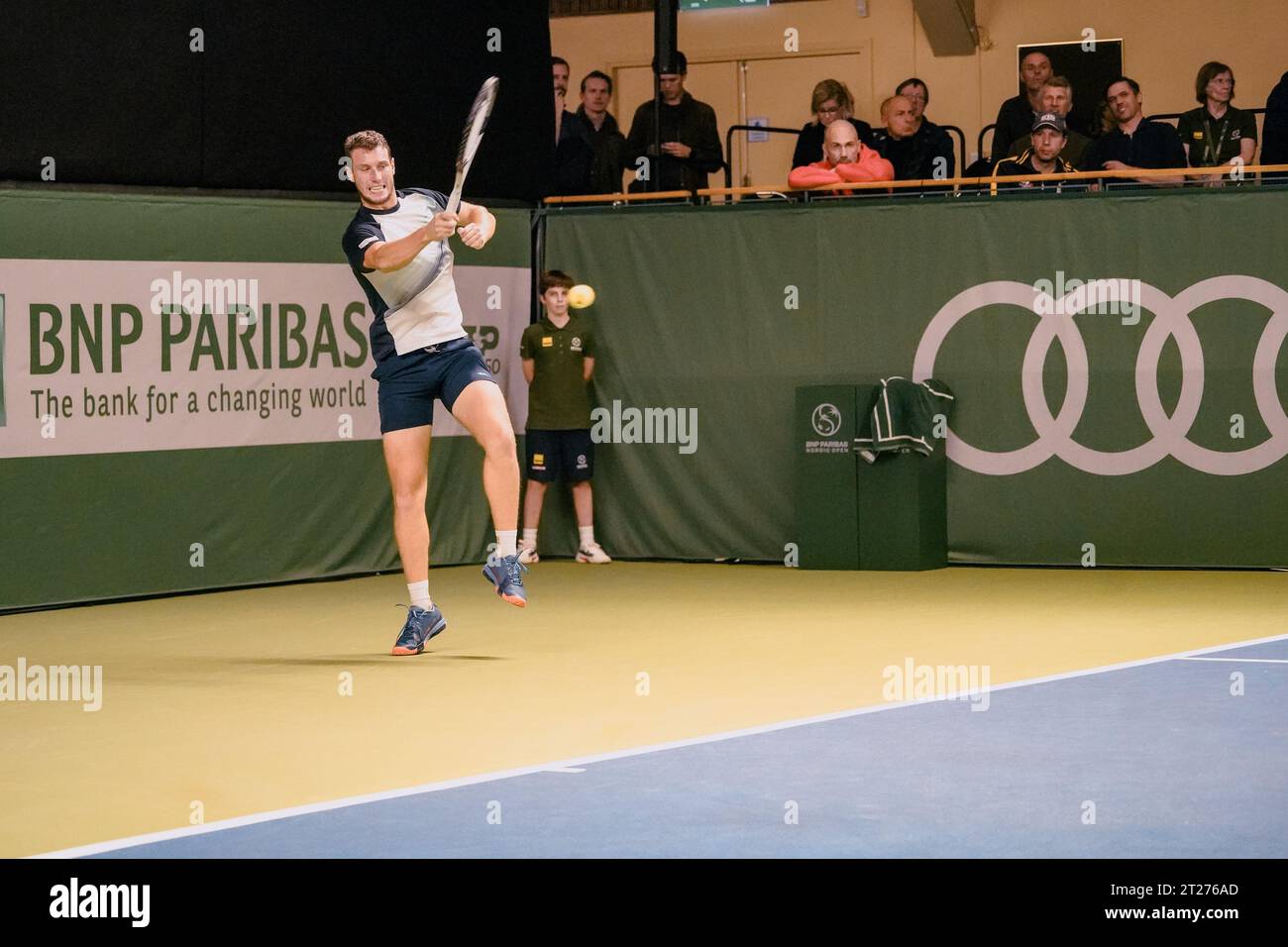 Stockholm, Kungliga tennishallen, Filip Misolic against Daniel Evans ...