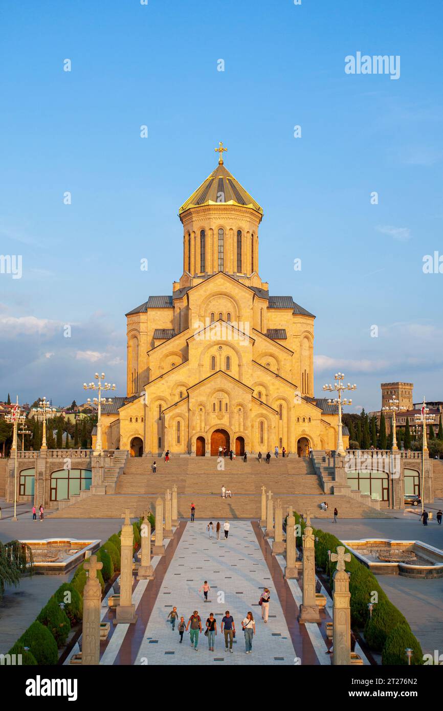 Tbilisi, Georgia - 01 October, 2023: Tsminda Sameba, Holy Trinity ...