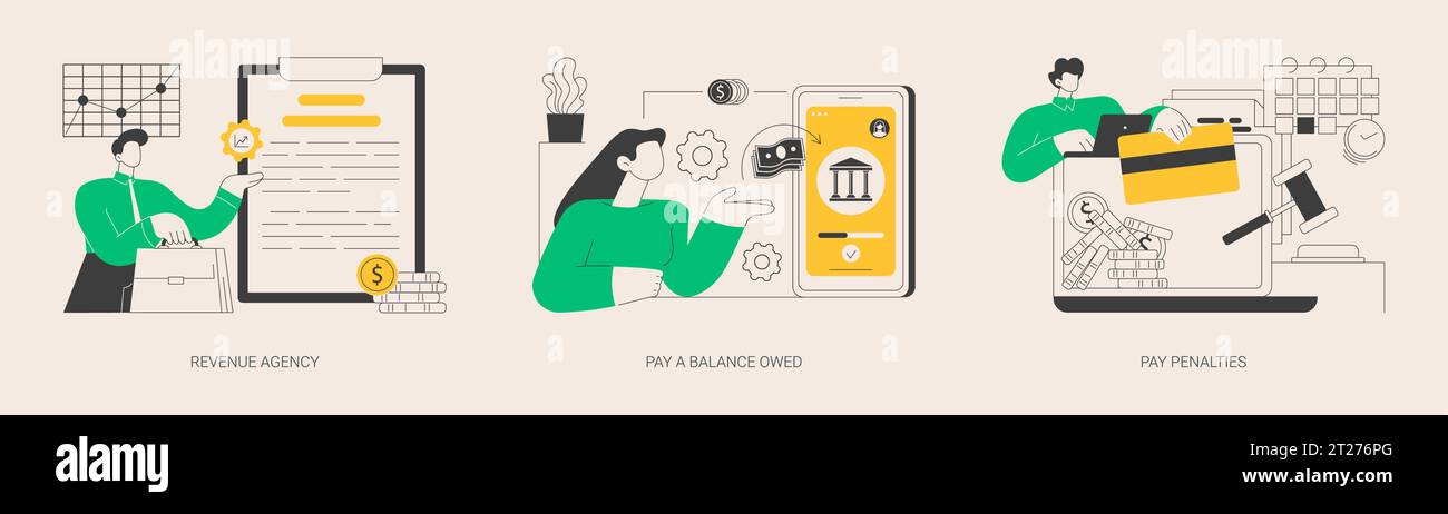 Tax payment abstract concept vector illustrations Stock Vector Image ...