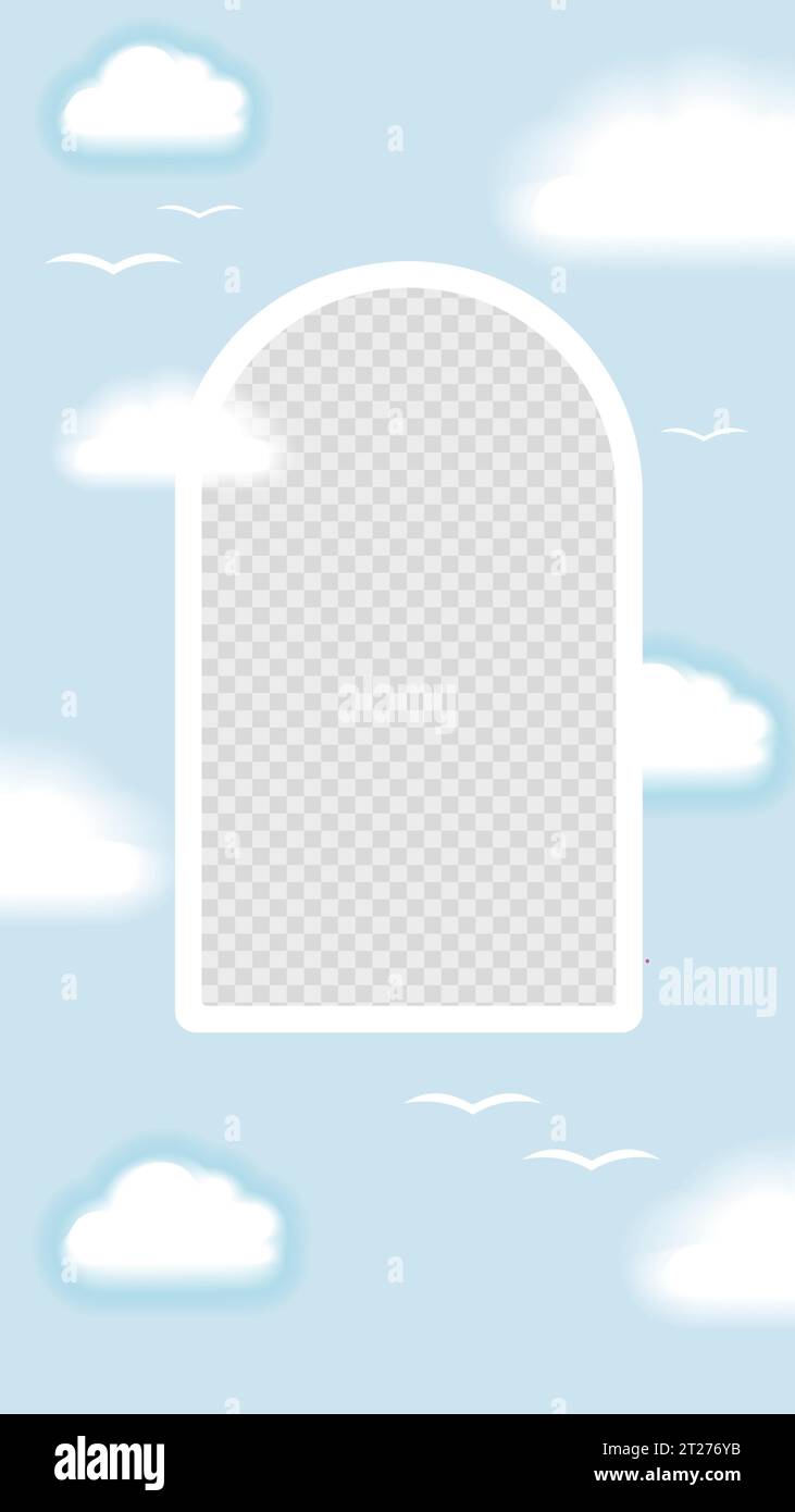 y2k aura aesthetic storis templateblue sky with clouds and Arch place ...