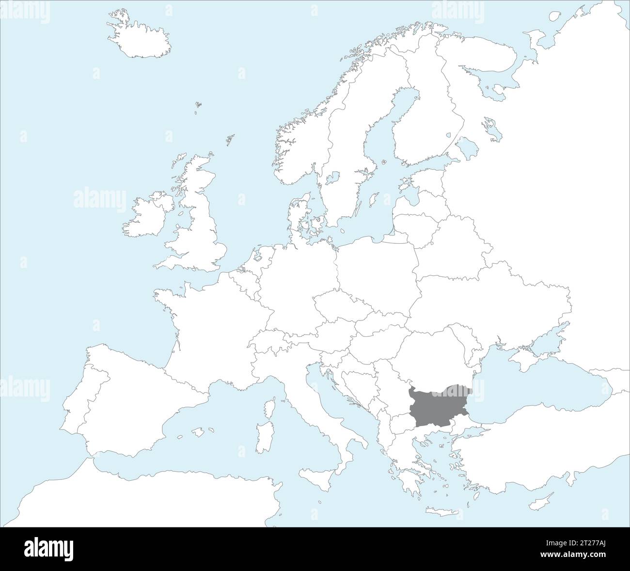 Location map of the REPUBLIC OF BULGARIA, EUROPE Stock Vector Image ...