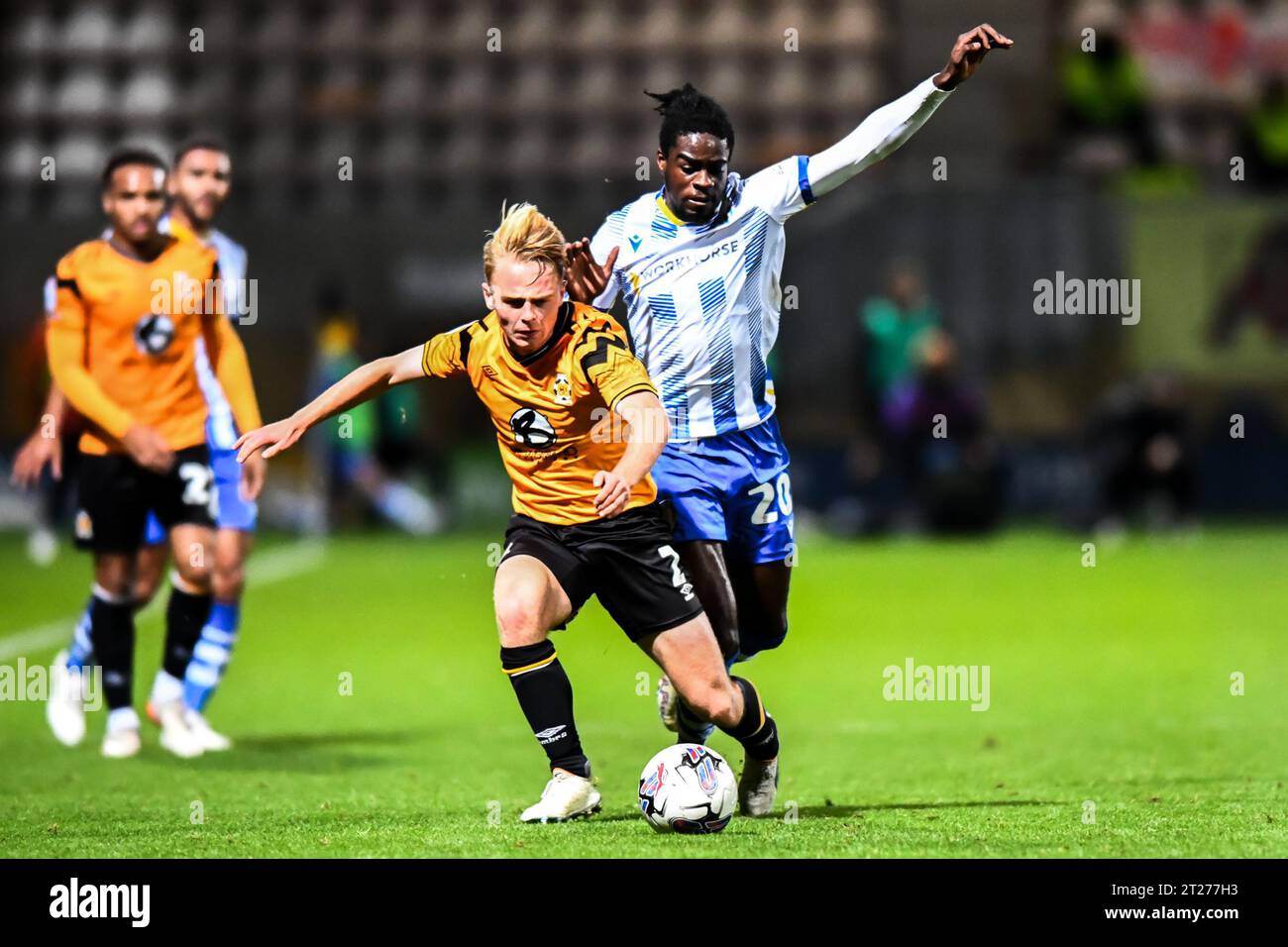 Liam Bennet (2 Cambridge United) challenged by Jade Jay Mingi (20 ...