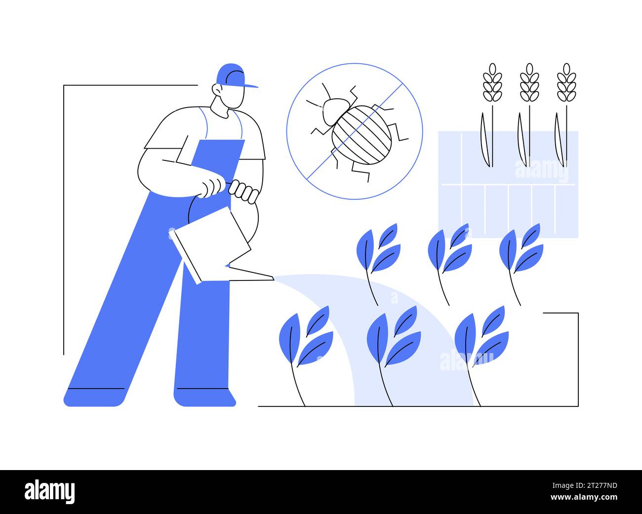 Biological pest control isolated cartoon vector illustrations Stock ...