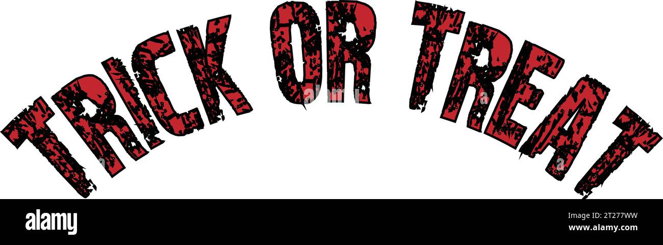 trick or treat text illustration on white background Stock Vector Image ...