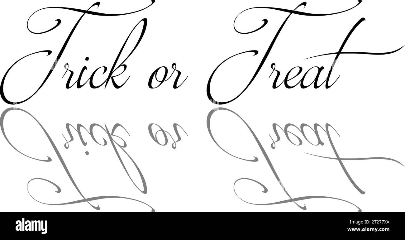 trick or treat text illustration on white background Stock Vector Image ...
