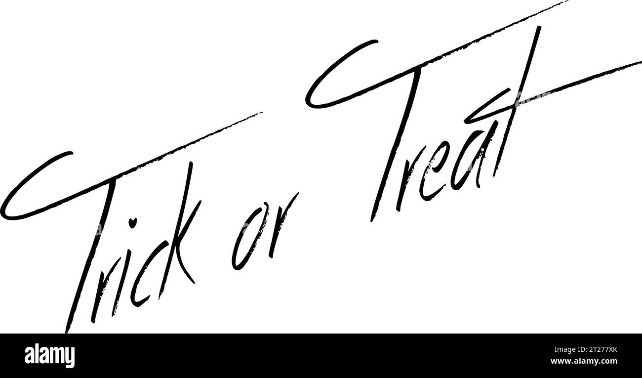 trick or treat text illustration on white background Stock Vector Image ...