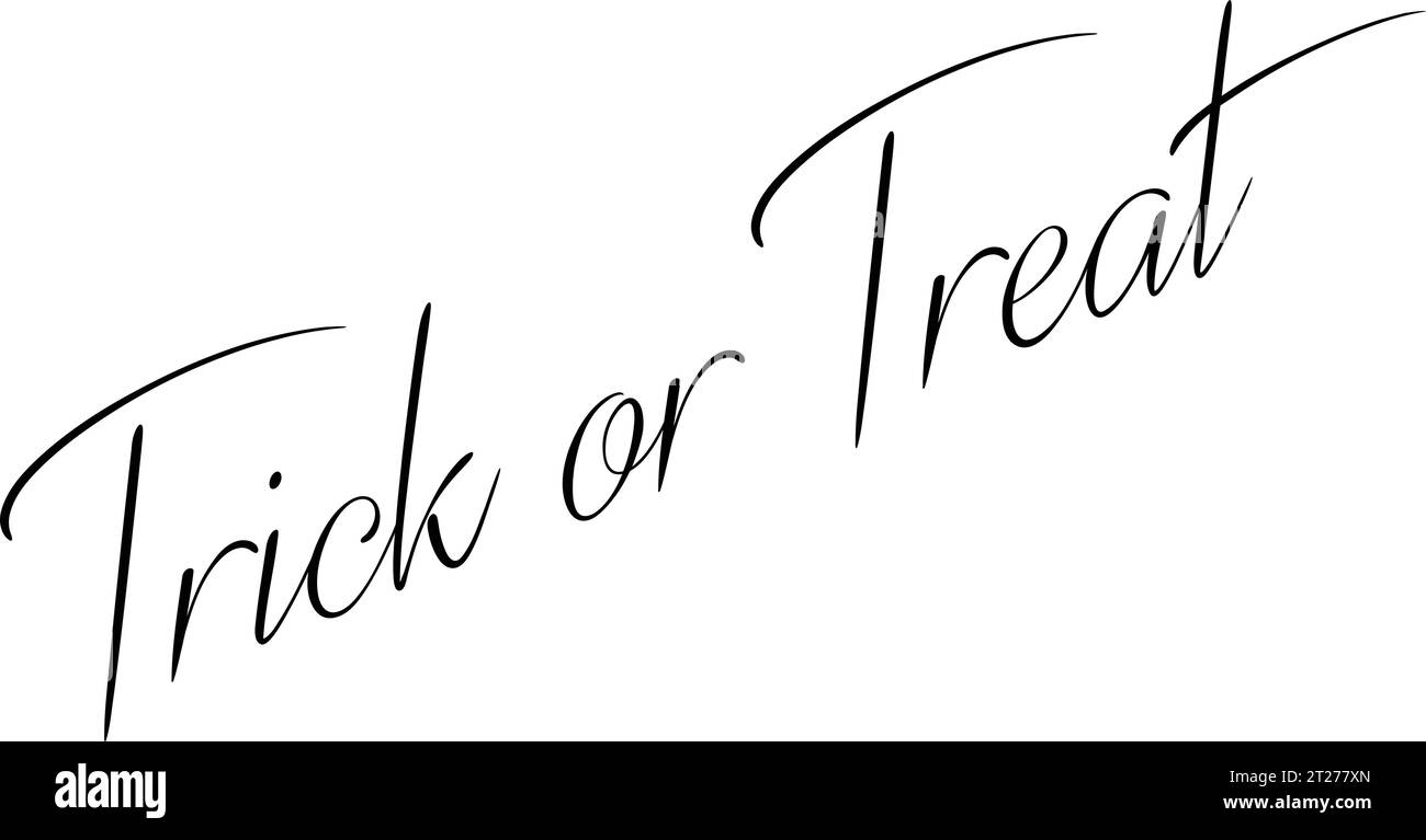 trick or treat text illustration on white background Stock Vector Image ...