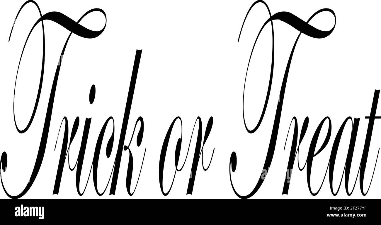 trick or treat text illustration on white background Stock Vector Image ...